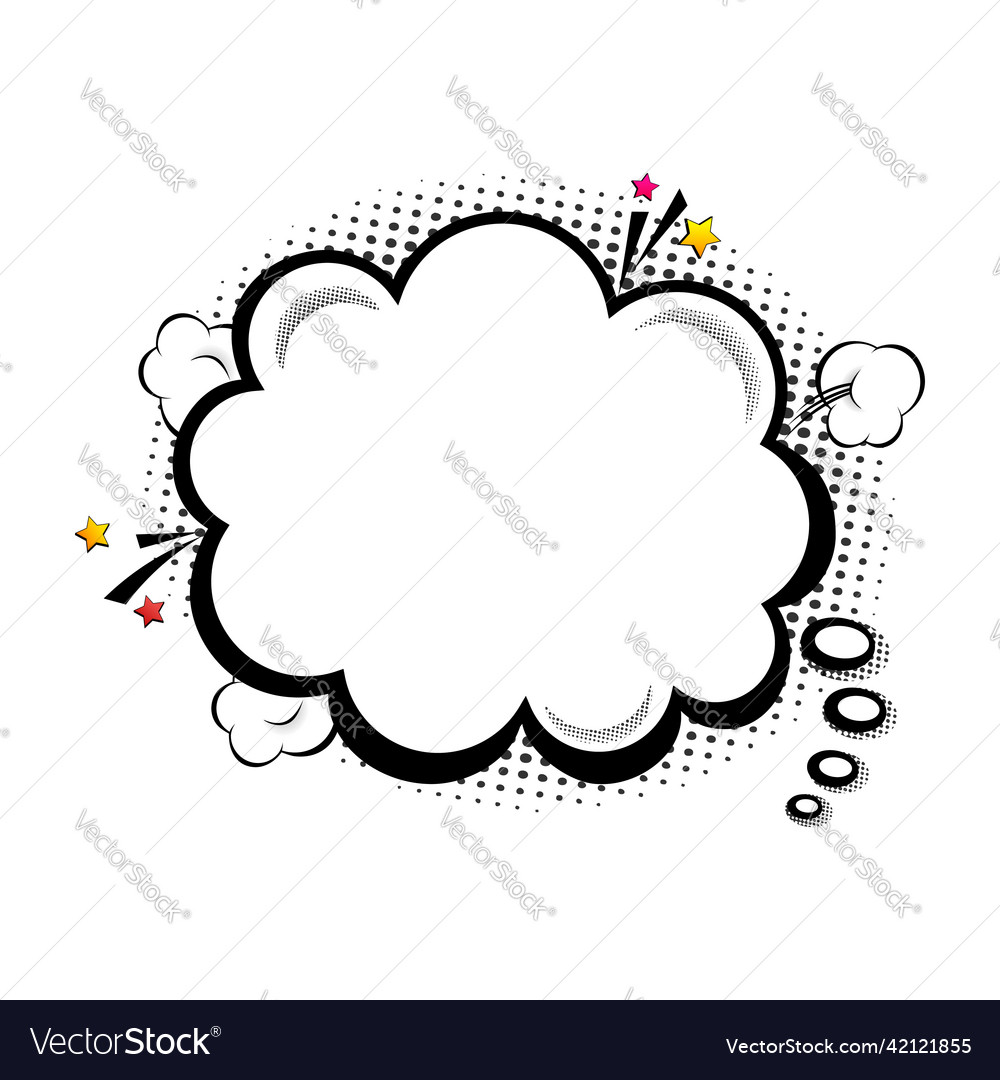 Comic empty speech bubbles on halftone dots Vector Image