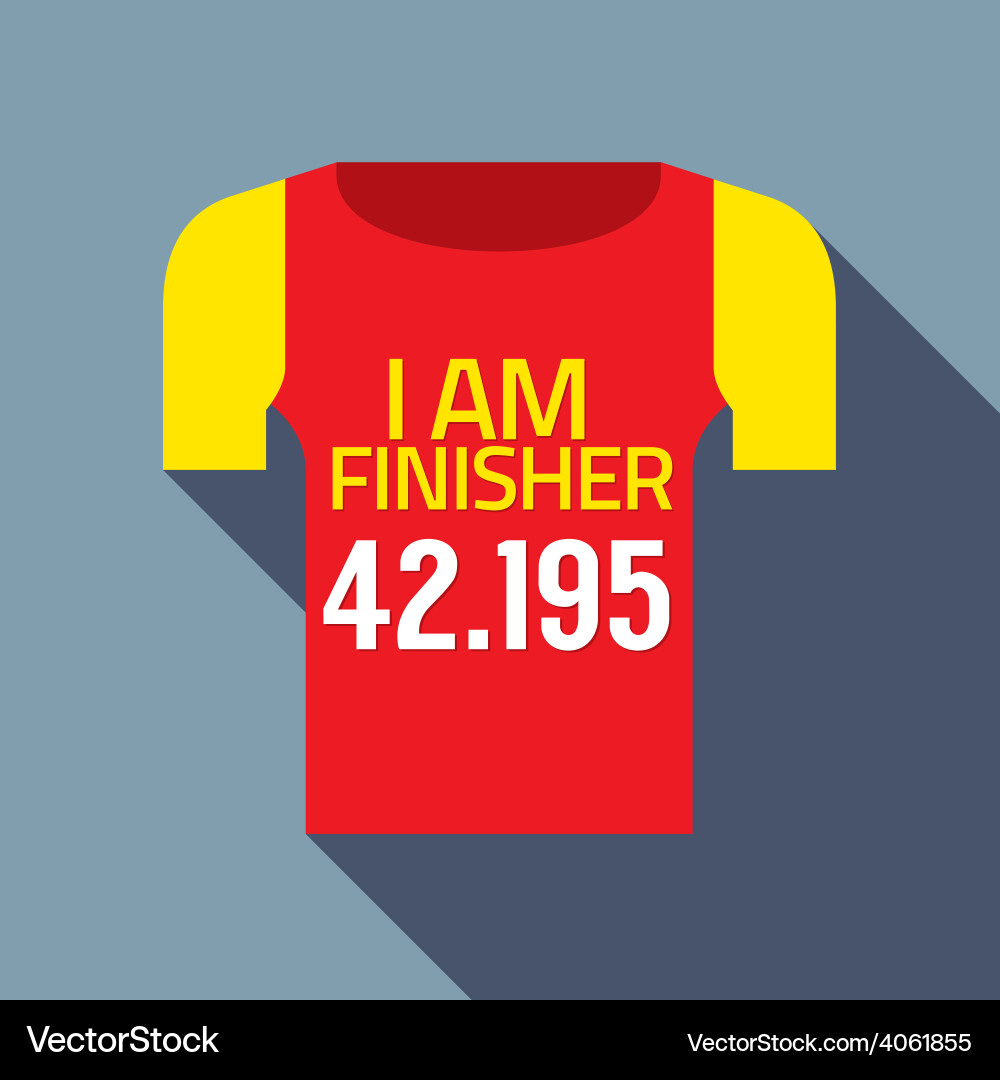 Finisher tee of marathon runner Royalty Free Vector Image