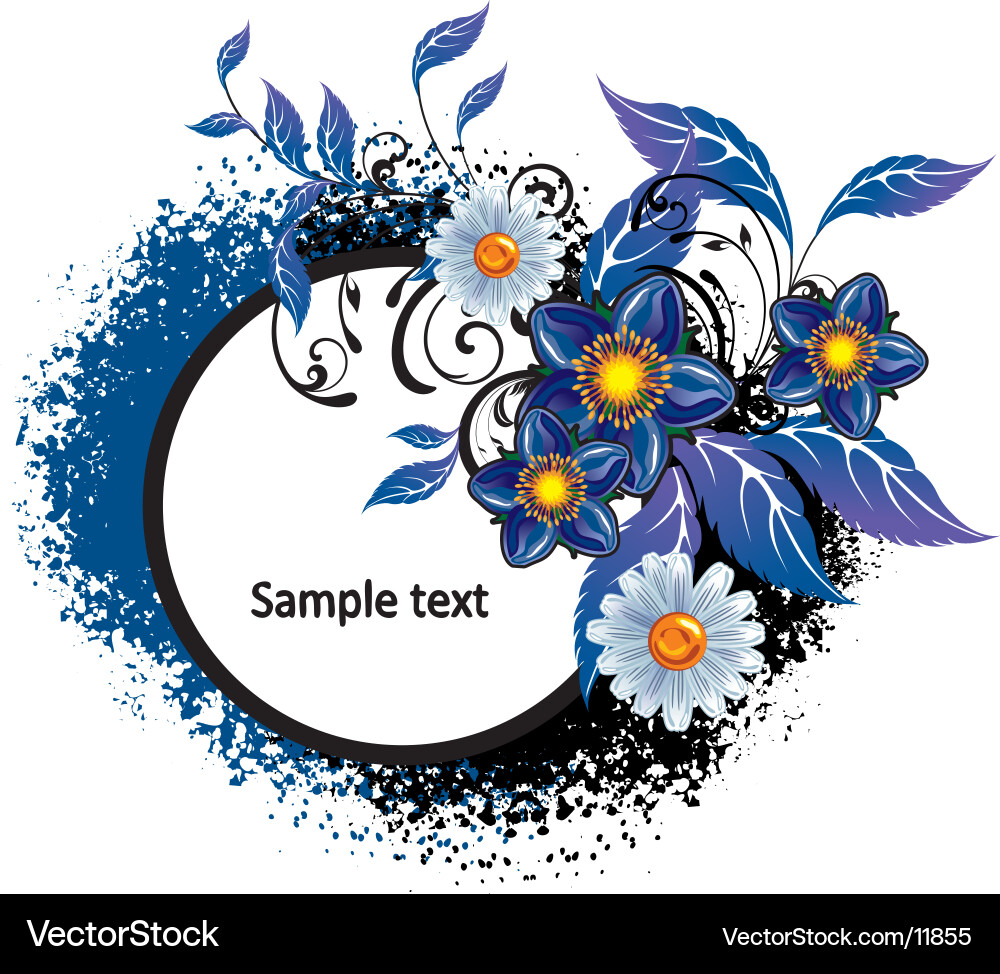 Flowers frame Royalty Free Vector Image - VectorStock