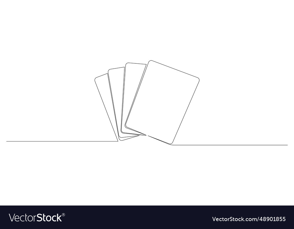 Four square frames continuous line drawing blank Vector Image