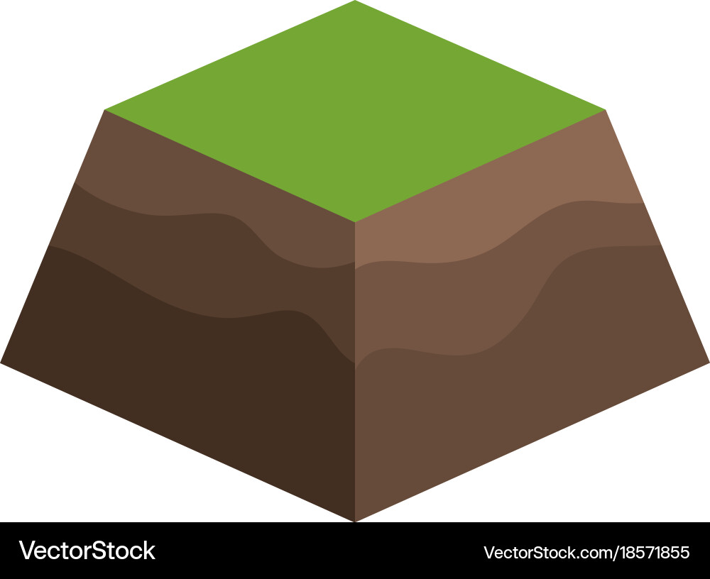 Isometric piece of earth Royalty Free Vector Image