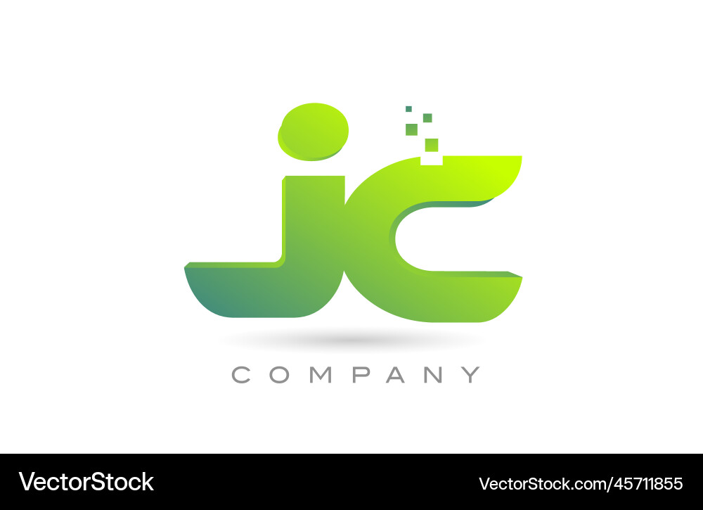 Joined jc alphabet letter logo icon combination Vector Image