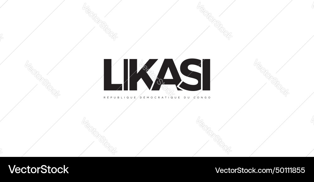 Likasi in the congo emblem design features Vector Image