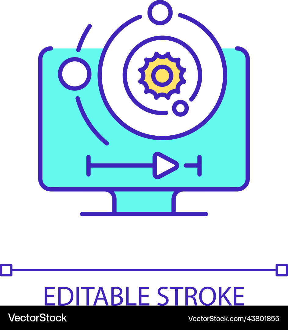Natural science lessons rgb color icon Royalty Free Vector