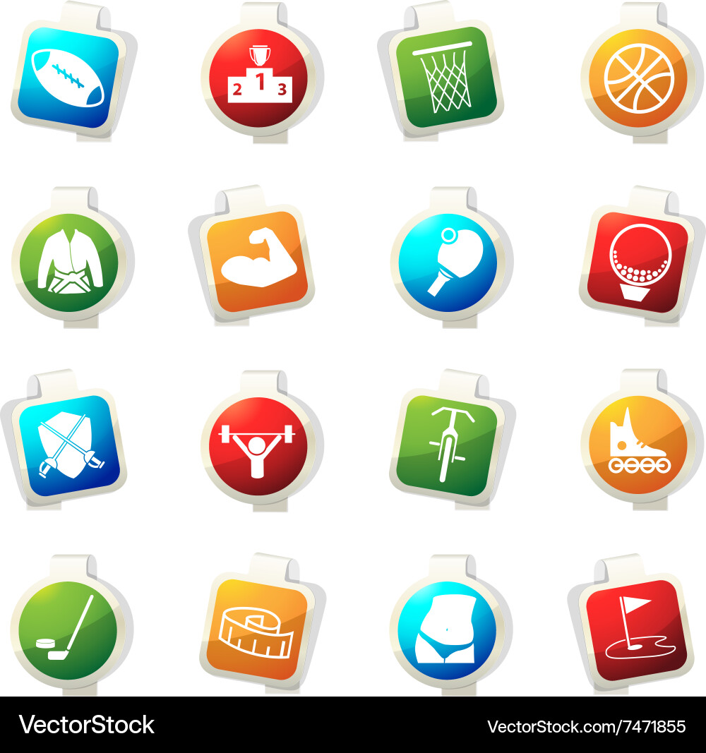 Sports icons set Royalty Free Vector Image - VectorStock