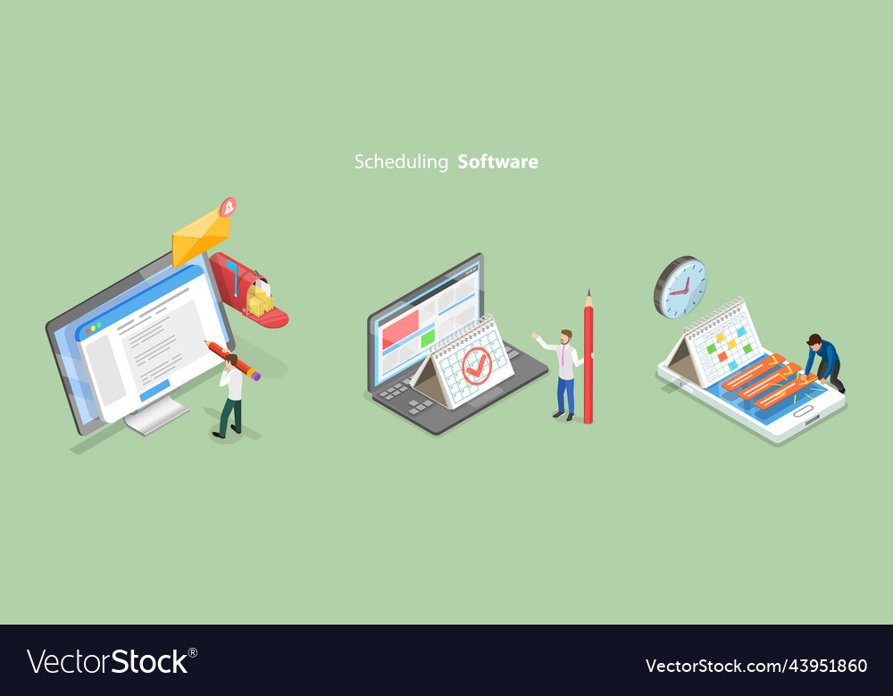 3d isometric flat conceptual Royalty Free Vector Image