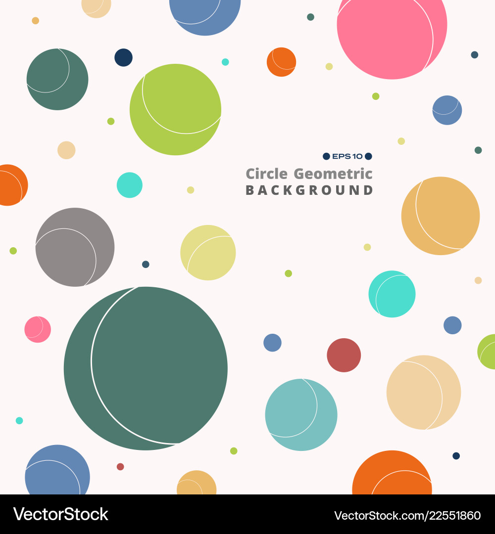 Abstract of colorful retro circle pattern Vector Image