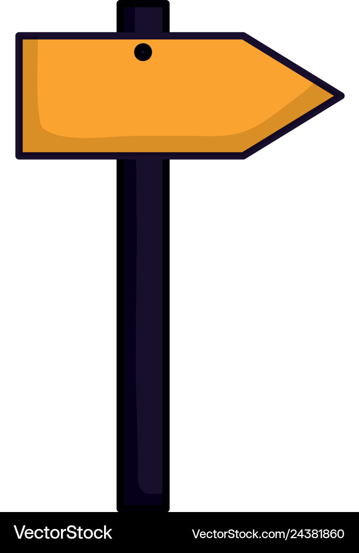 Arrow signal guide on white background Royalty Free Vector