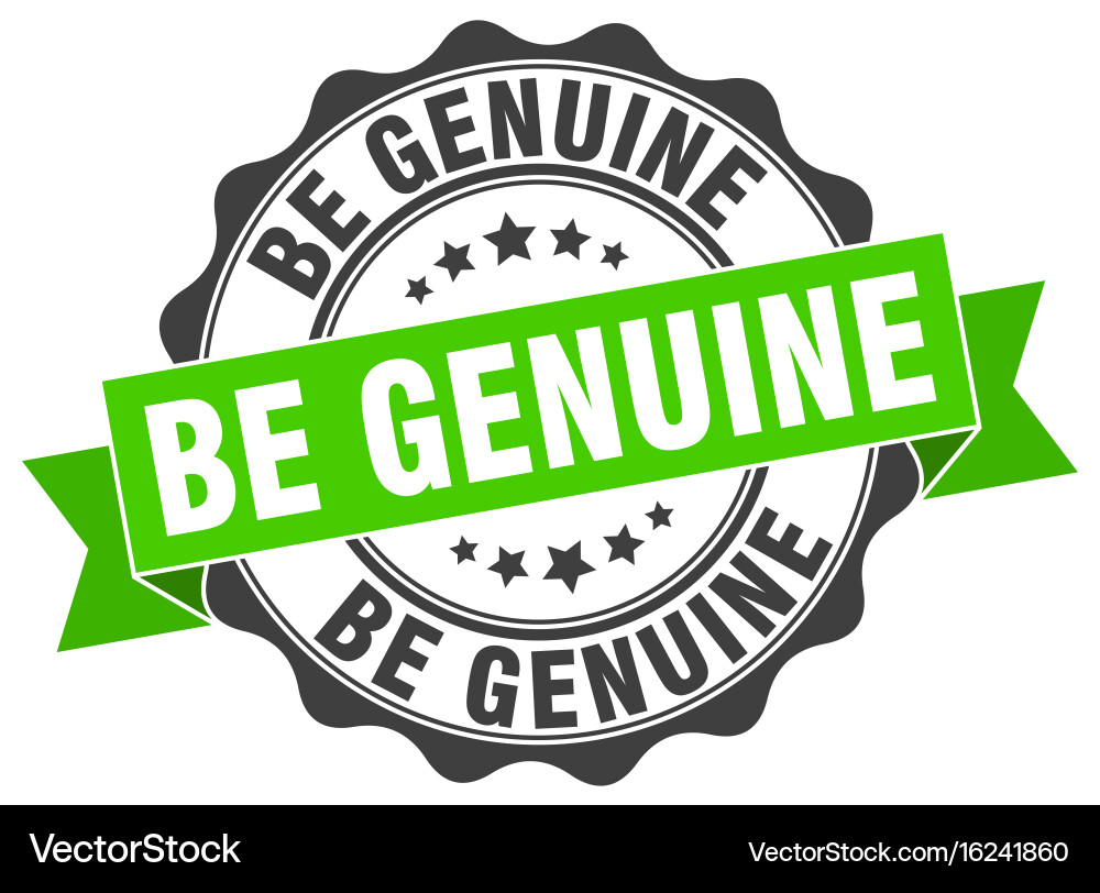 Be genuine stamp sign seal Royalty Free Vector Image