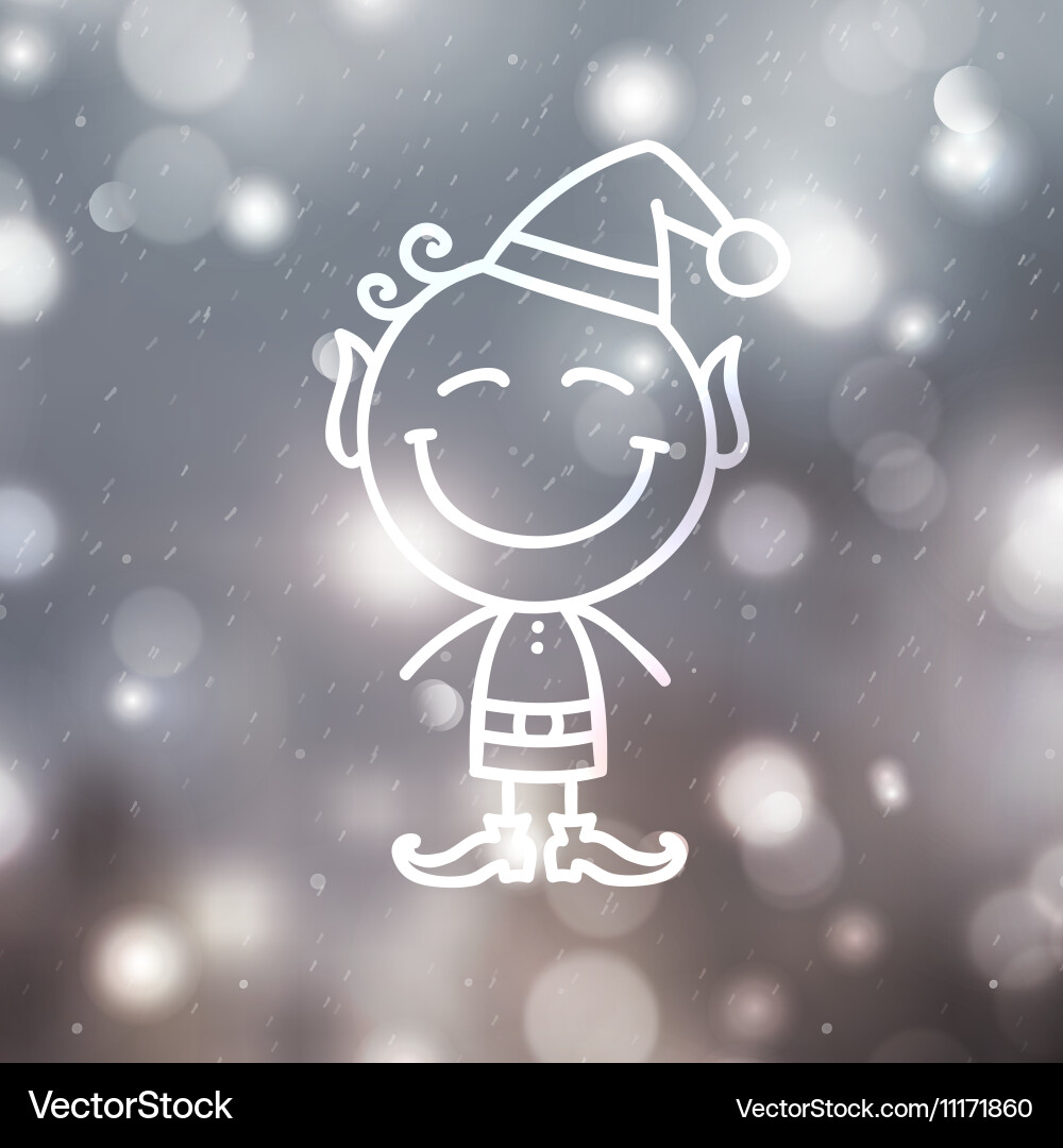 Christmas angel on blurred background Royalty Free Vector