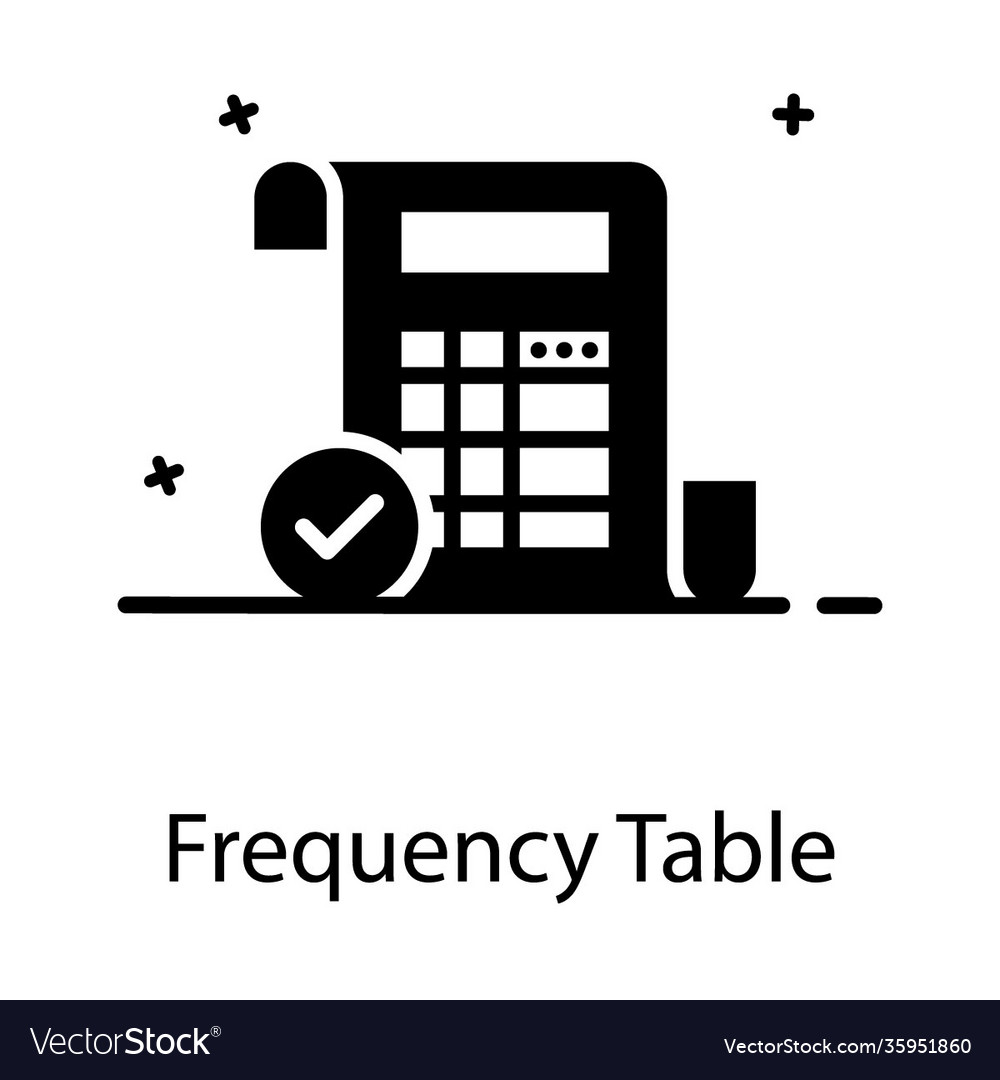 Frequency table Royalty Free Vector Image - VectorStock