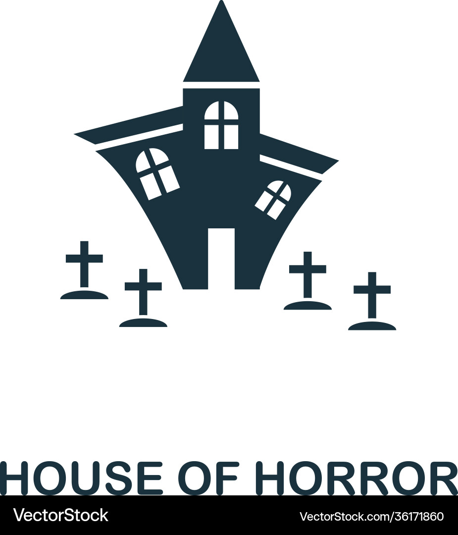 House horror icon premium style design from Vector Image