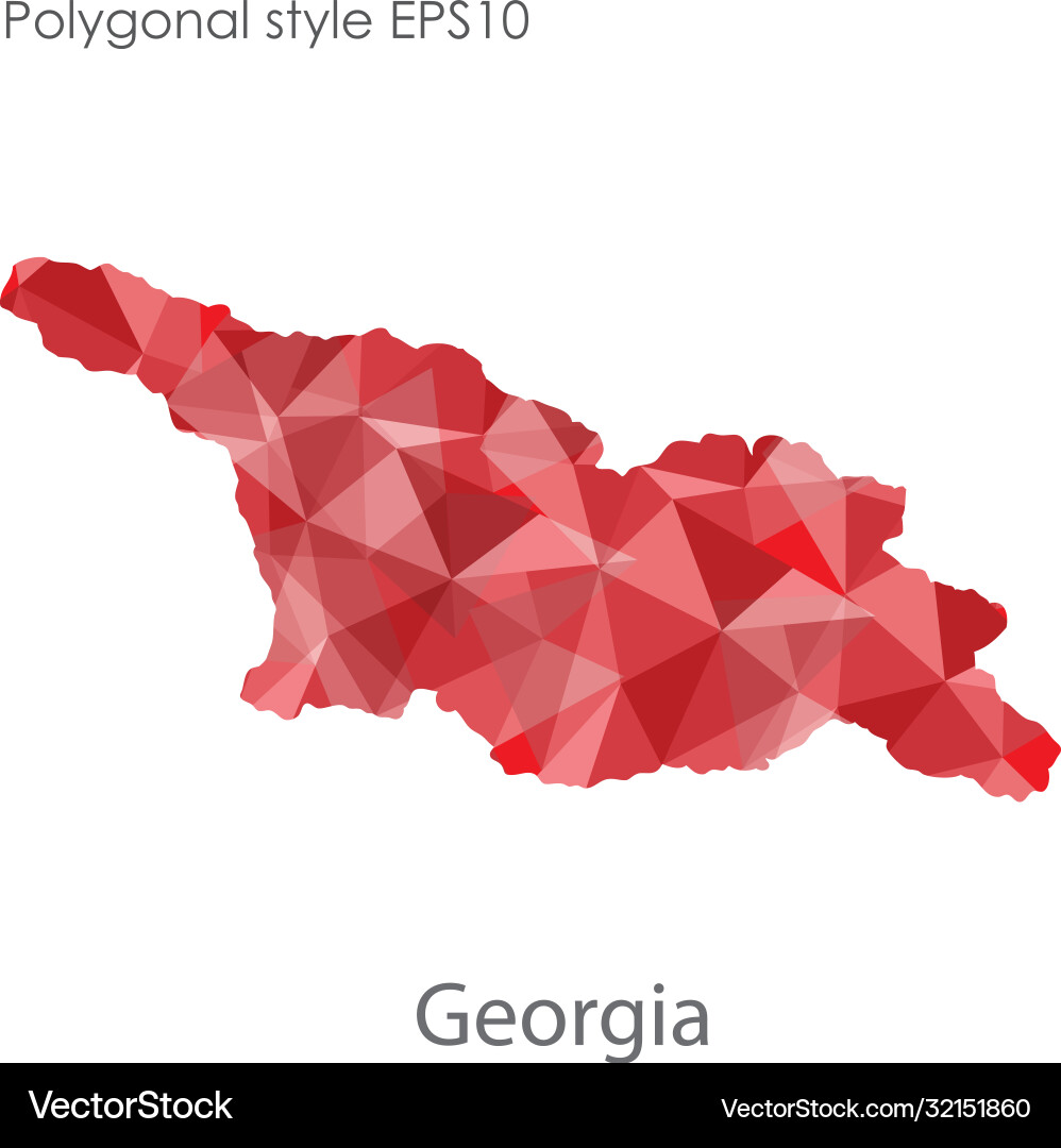 Isolated icon georgia map polygonal geometric Vector Image