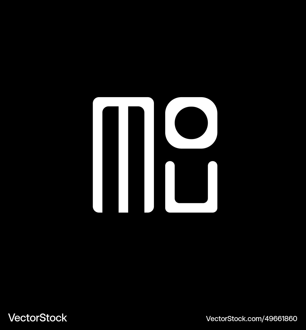 Mou letter logo design simple and modern Vector Image