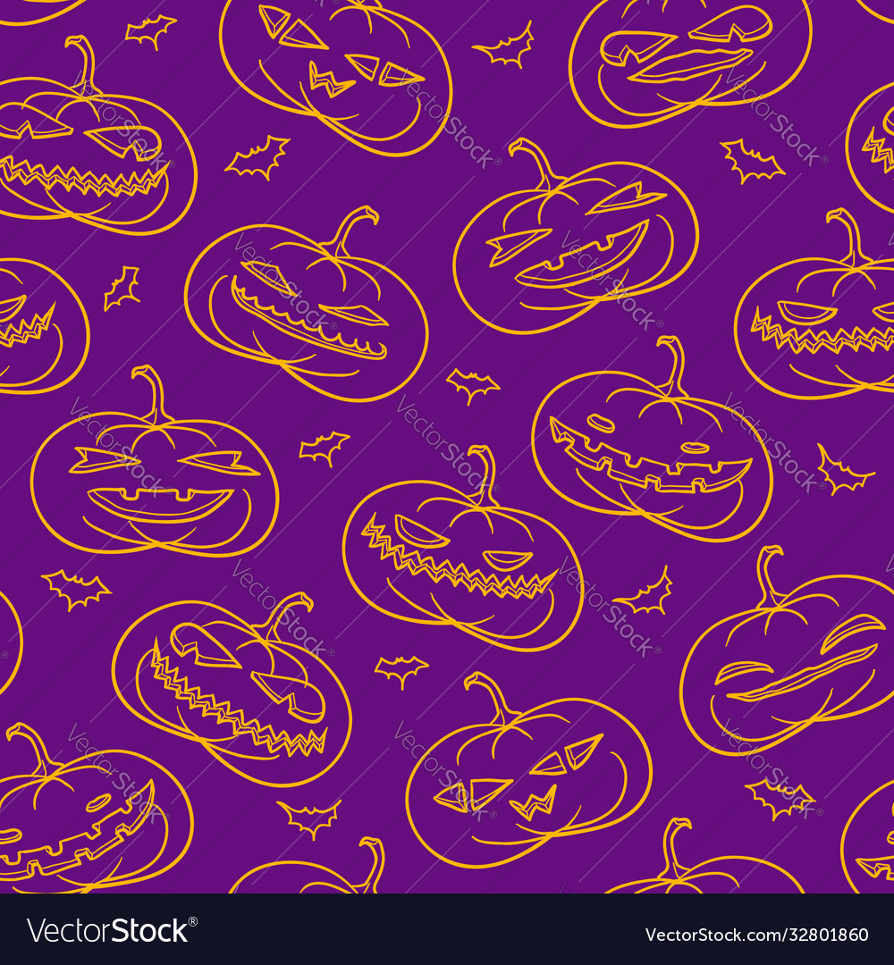 Pumpkins pattern Royalty Free Vector Image - VectorStock