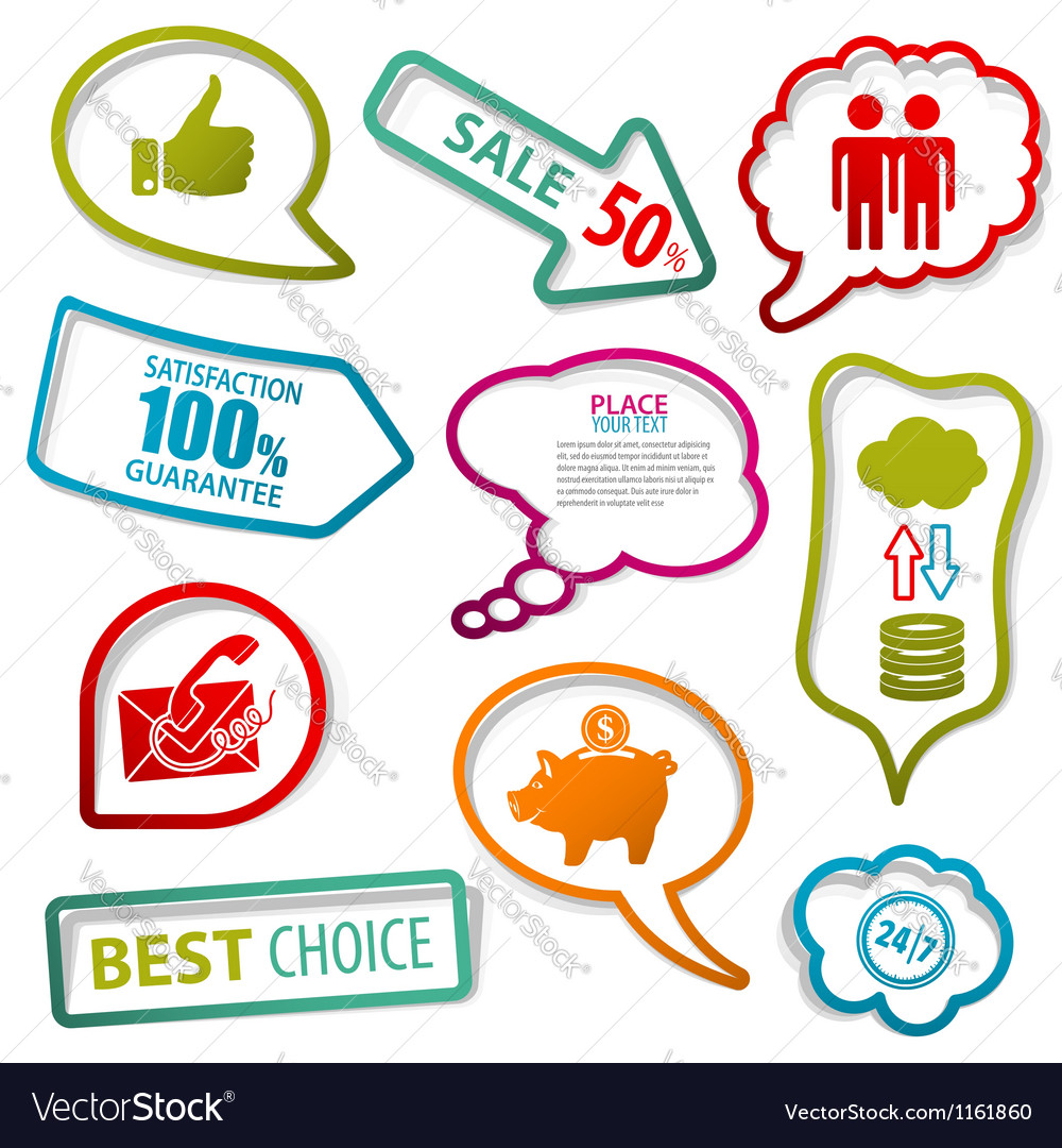 Speech bubbles Royalty Free Vector Image - VectorStock