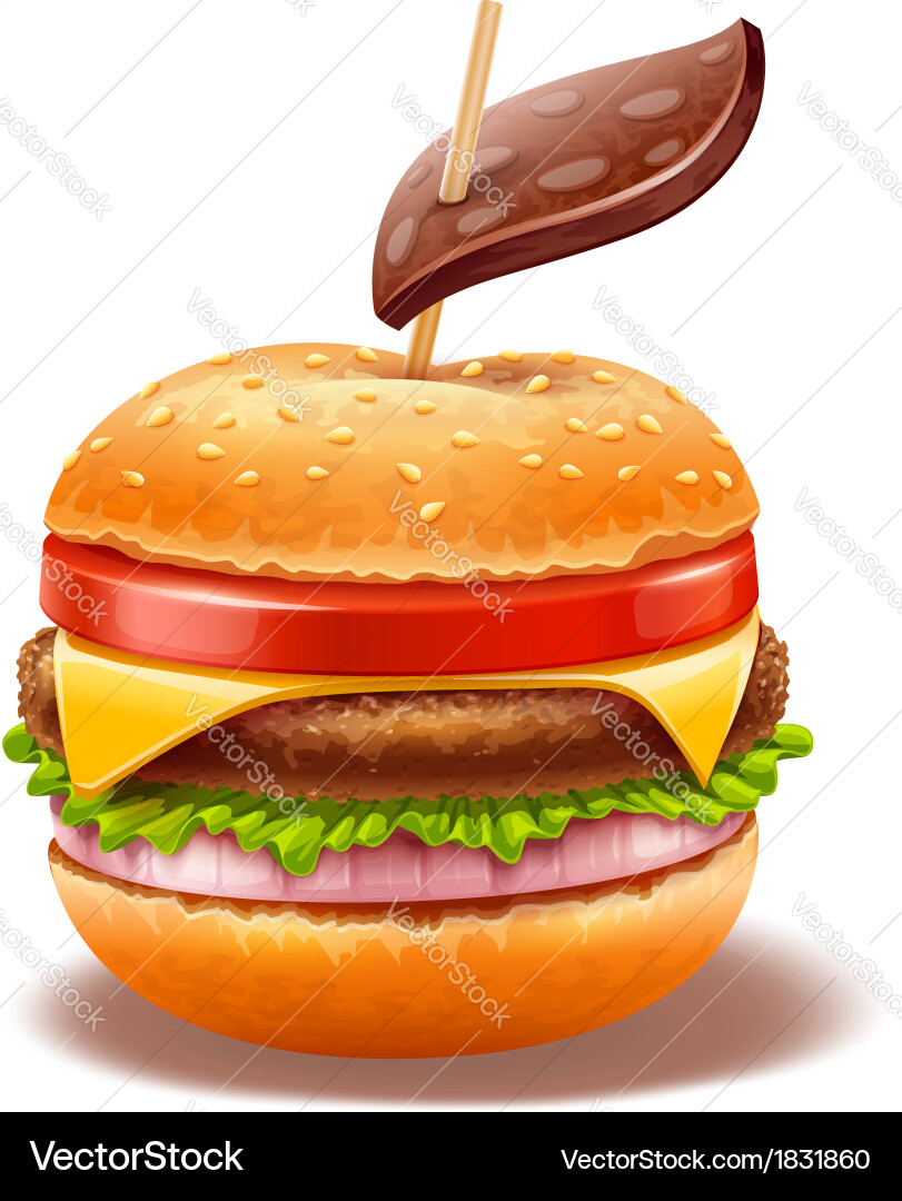 Unhealthy eating concept Royalty Free Vector Image