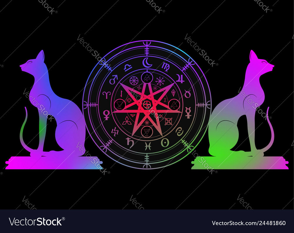 Wiccan symbol of protection set of mandala wicca Vector Image
