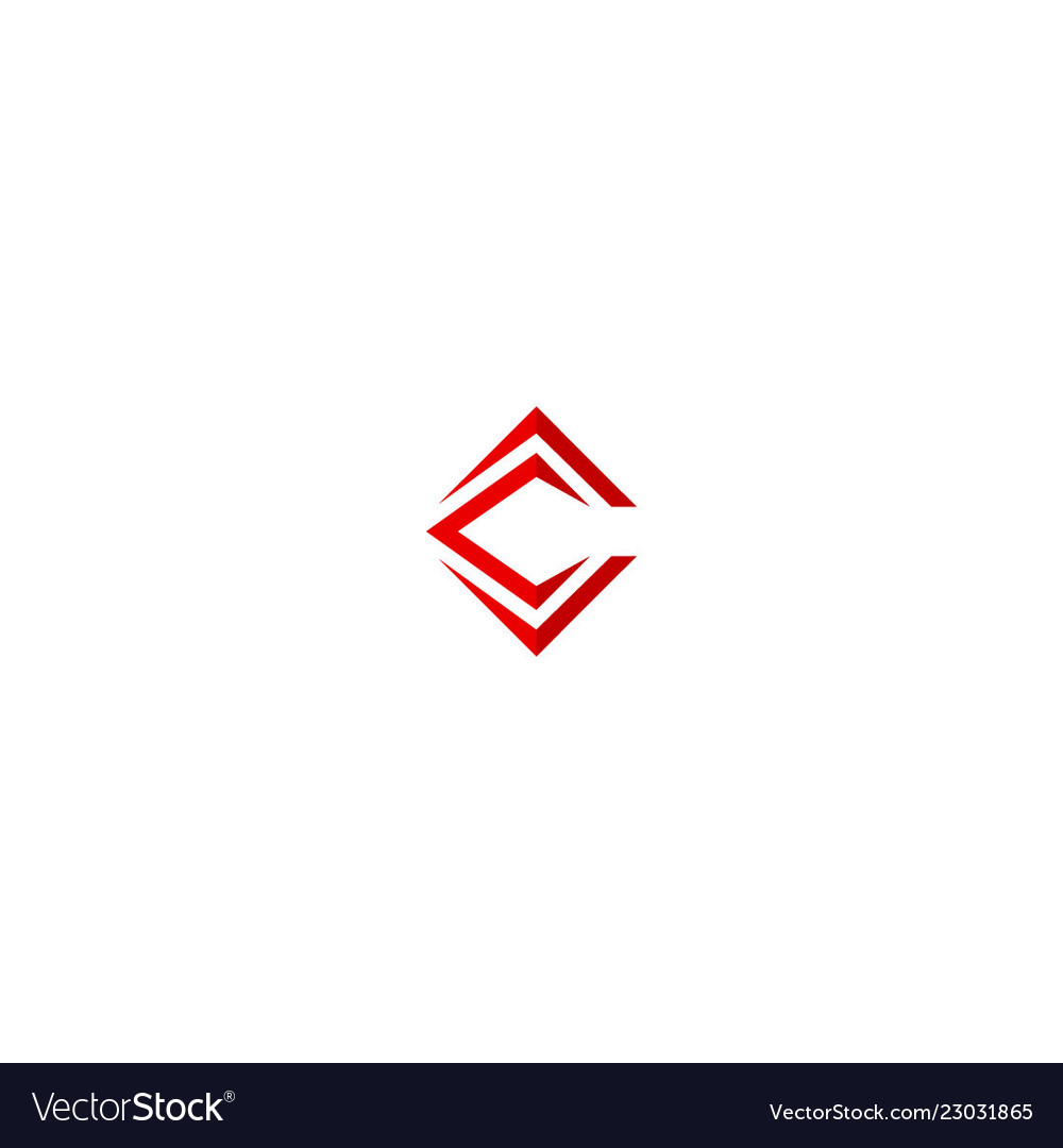 3d c initial company logo Royalty Free Vector Image