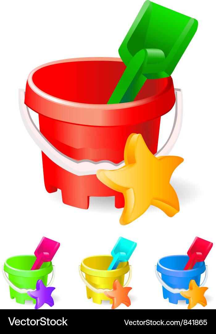 Beach toys Royalty Free Vector Image - VectorStock