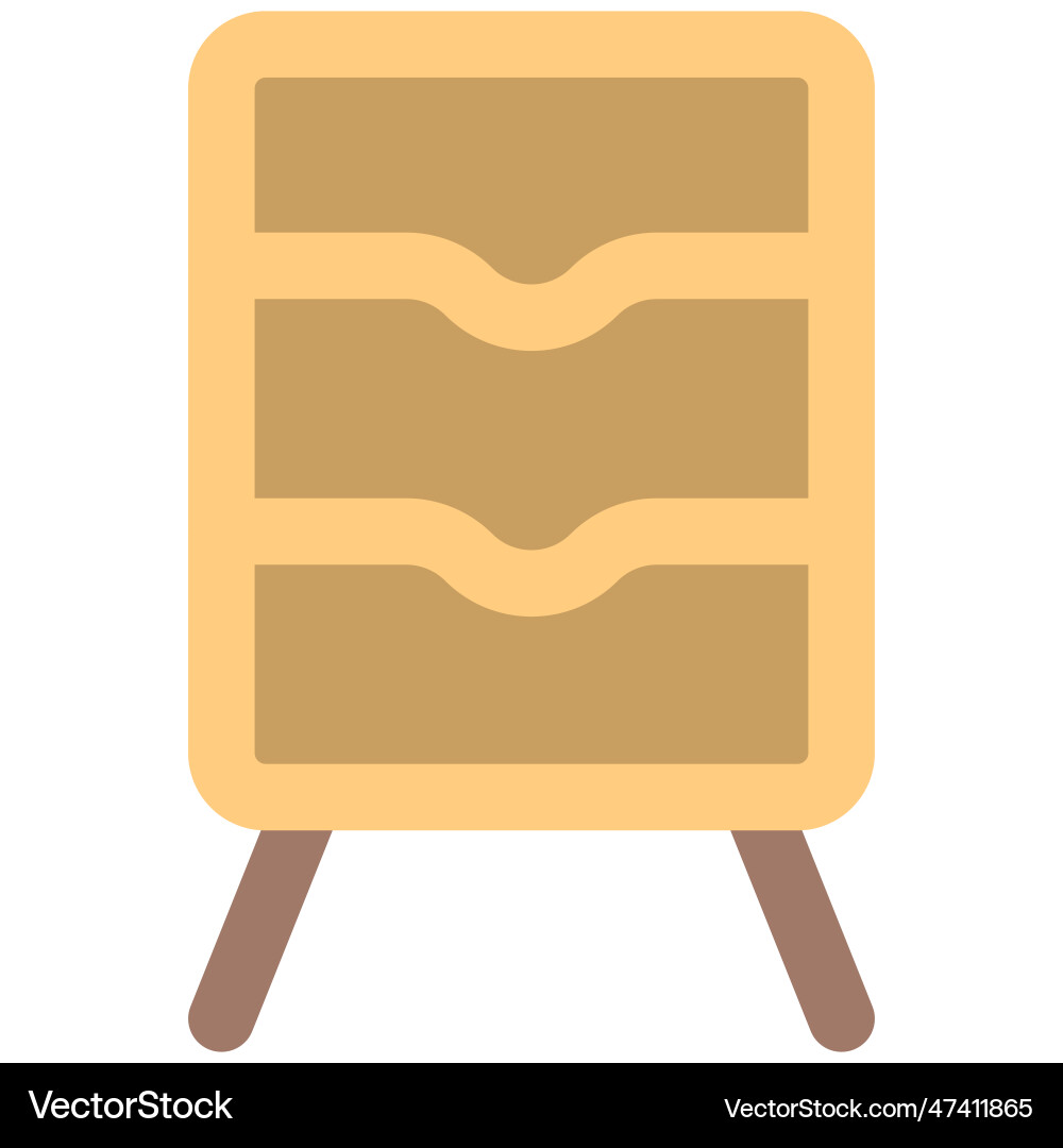 Cabinet in small size with a stand Royalty Free Vector Image