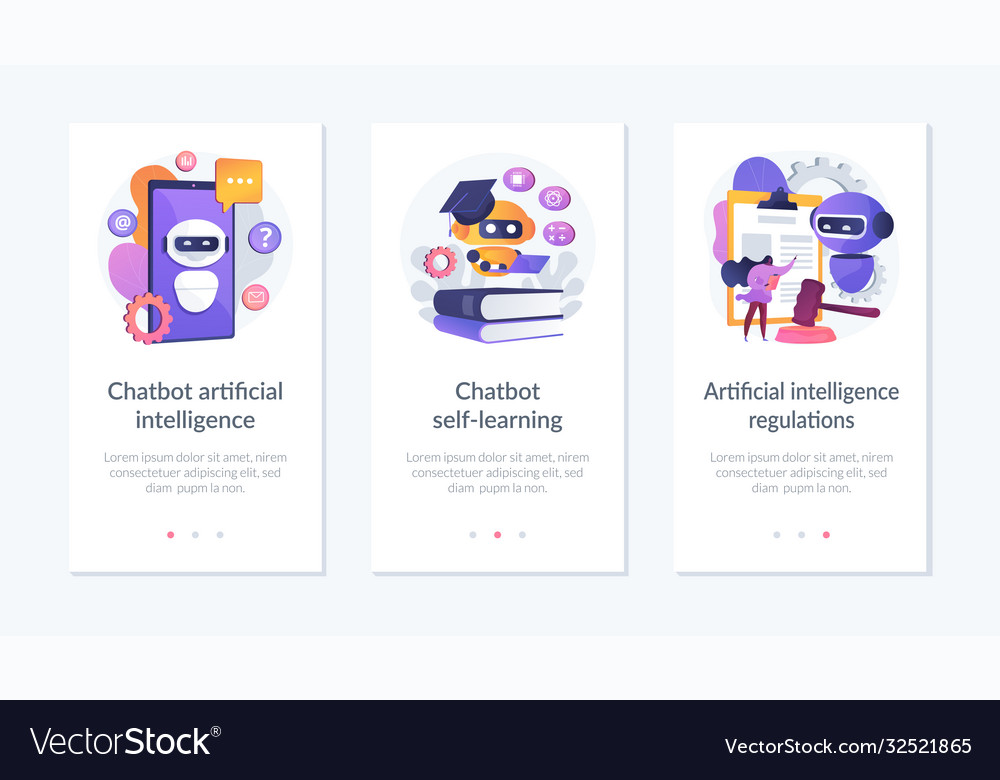 Chatbot technology development app interface Vector Image