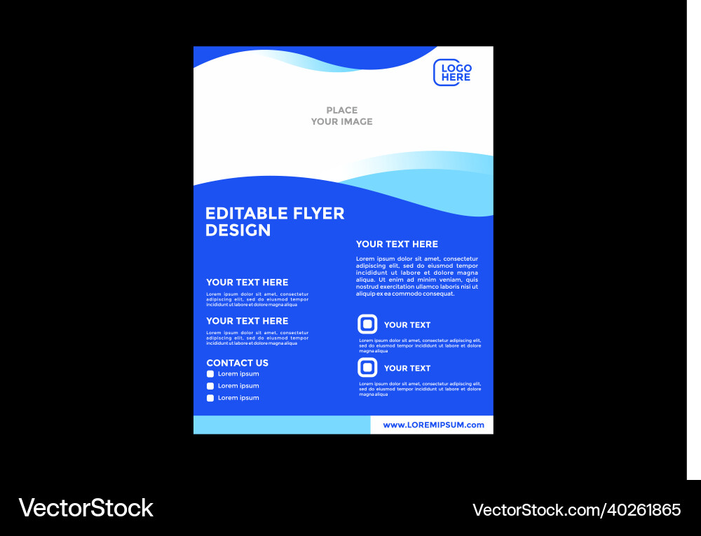 Colorful and unique flyer graphic Royalty Free Vector Image