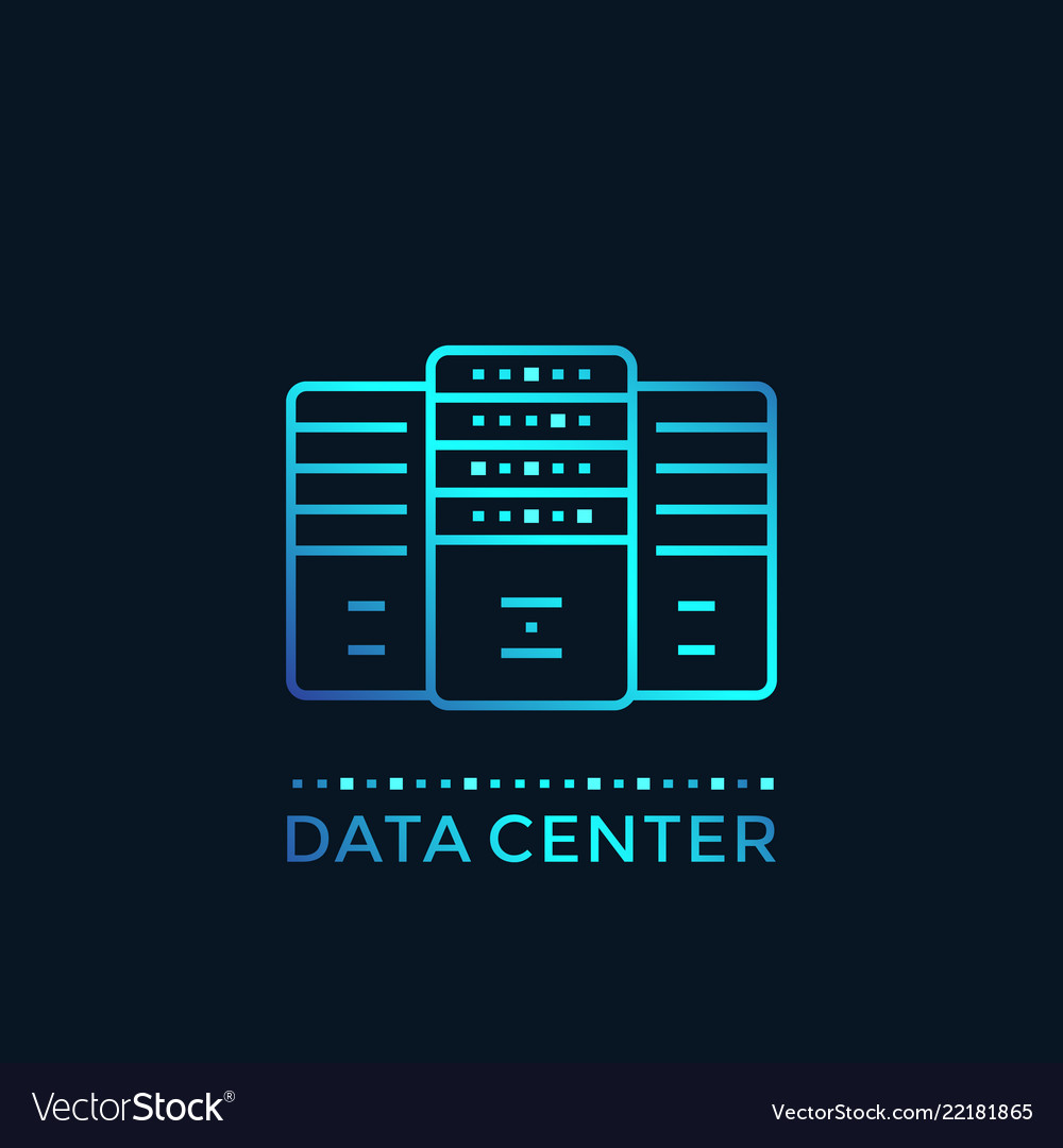 Data Center Server Room Hosting Royalty Free Vector Image