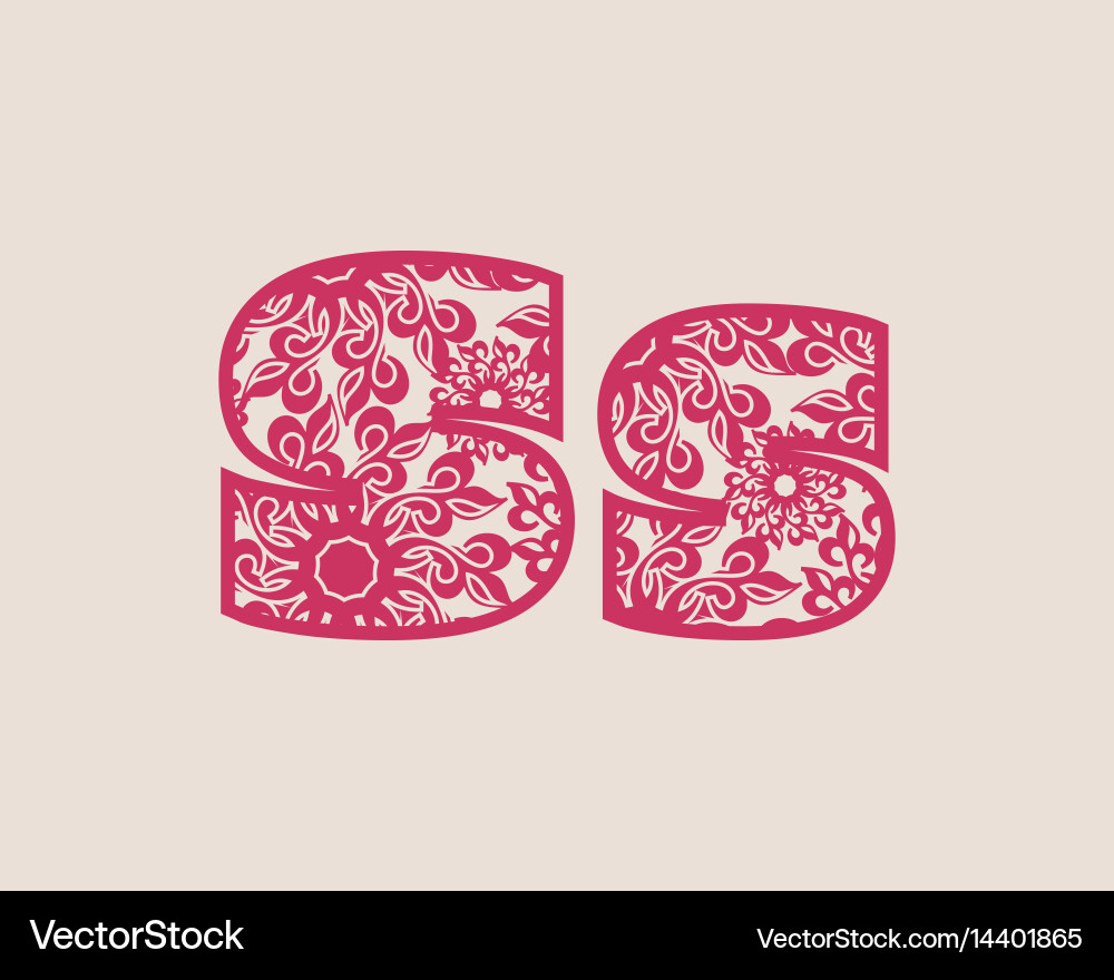 Decorative alphabet font Royalty Free Vector Image