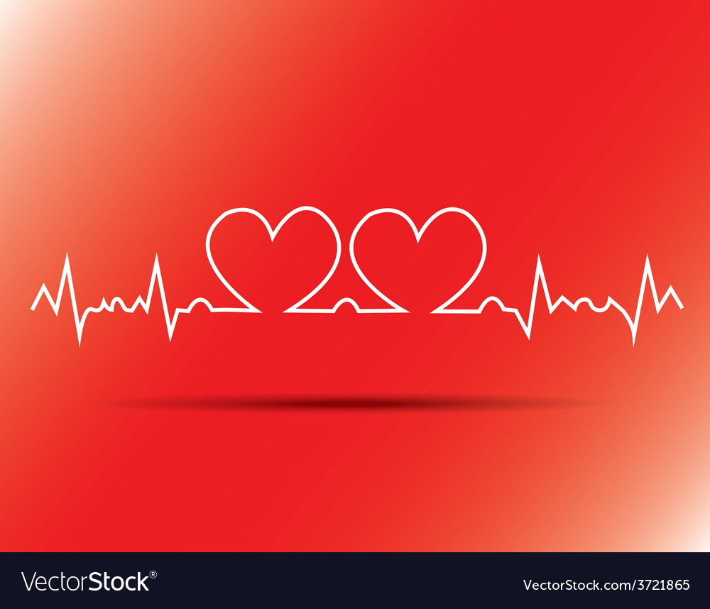 Heart beats cardiogram Royalty Free Vector Image Heart beats cardiogram Royalty Free Vector Image