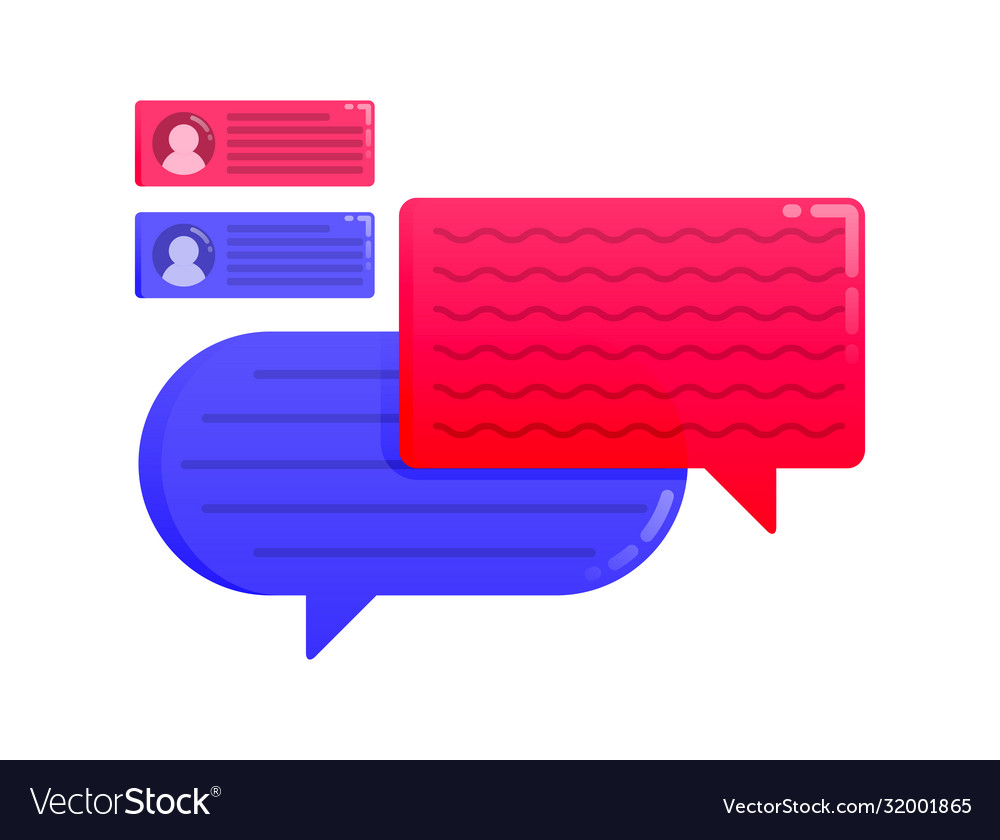 Logos for bubble comments and conversations Vector Image
