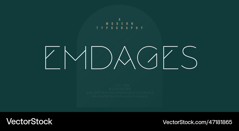 Minimal modern logo alphabet fonts typography Vector Image