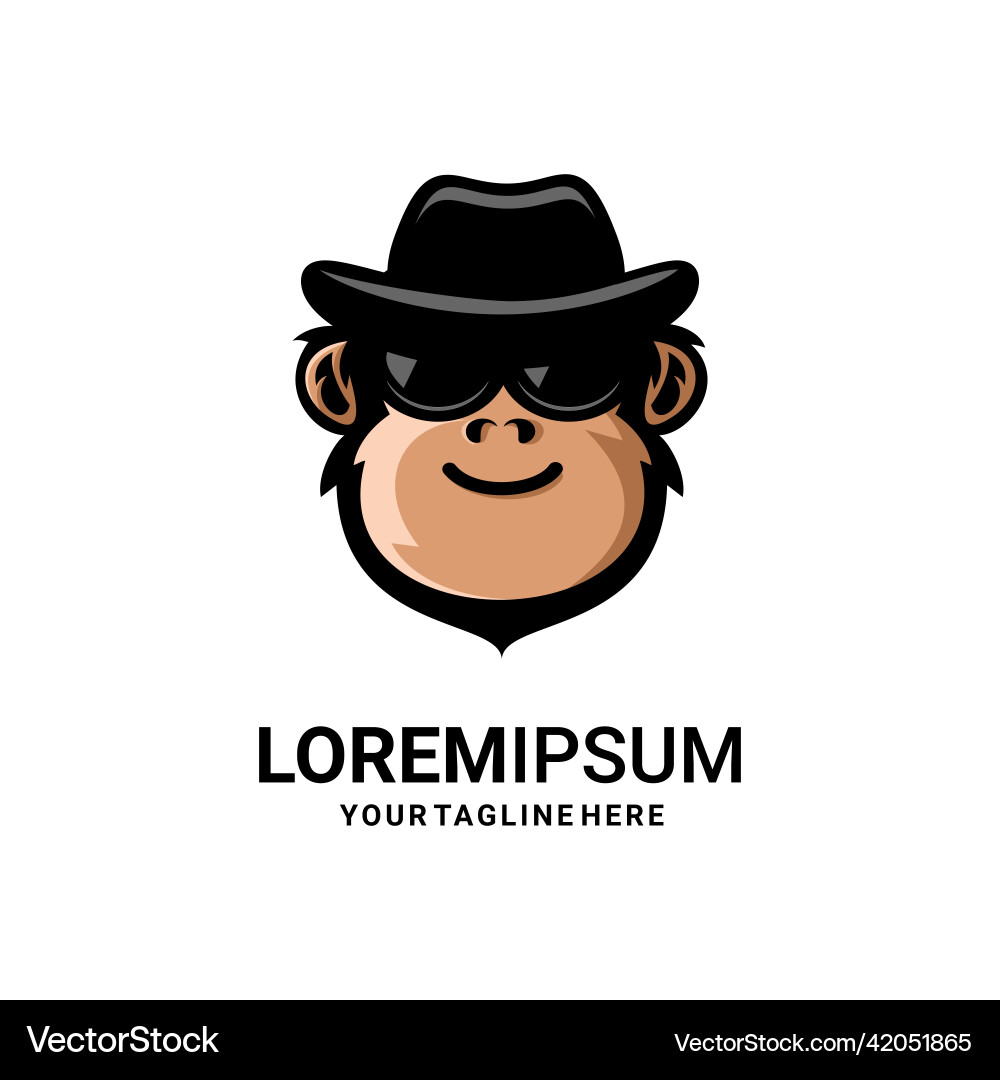 Monkey detective Royalty Free Vector Image - VectorStock