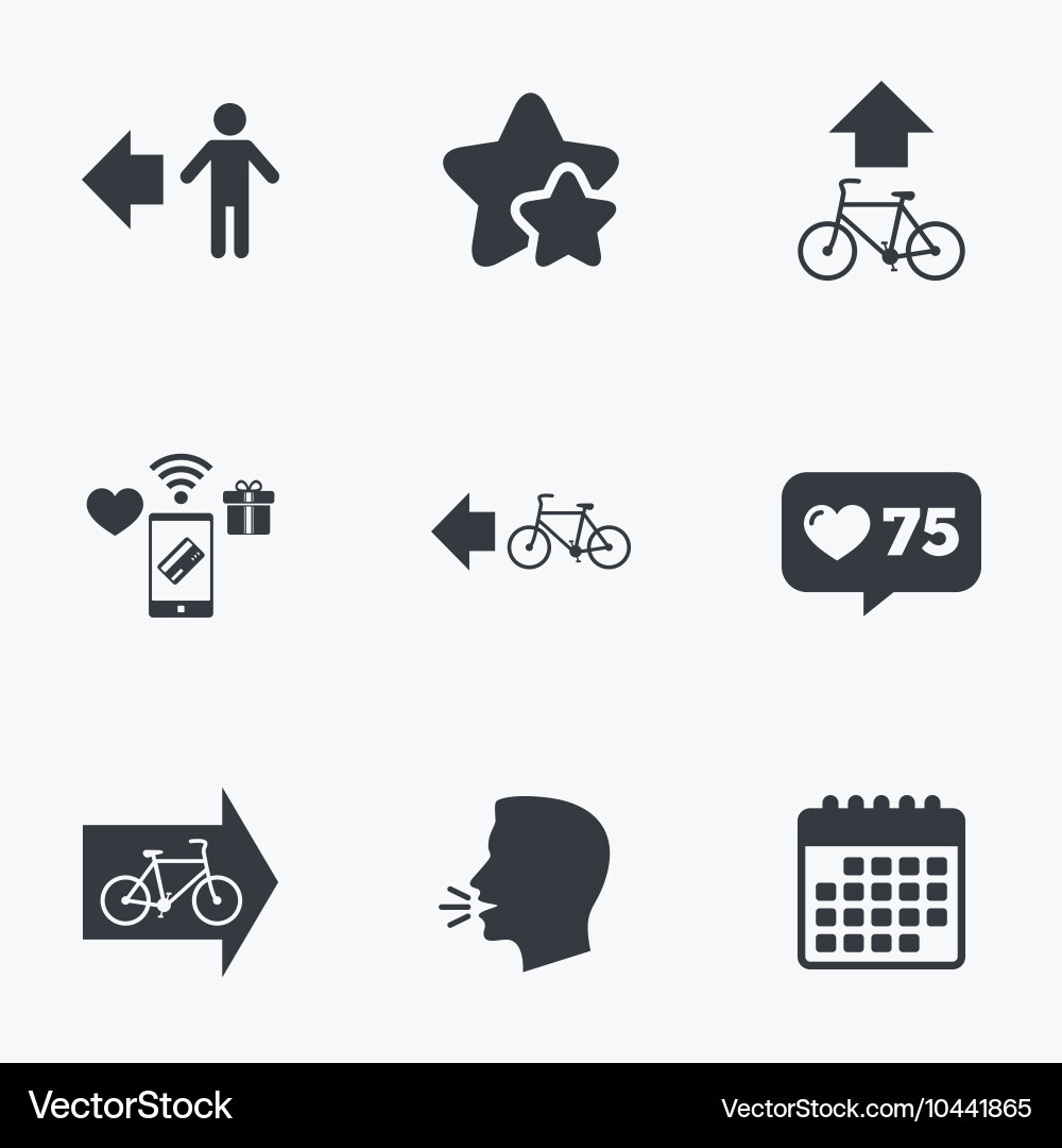 Pedestrian road icon bicycle path trail sign Vector Image