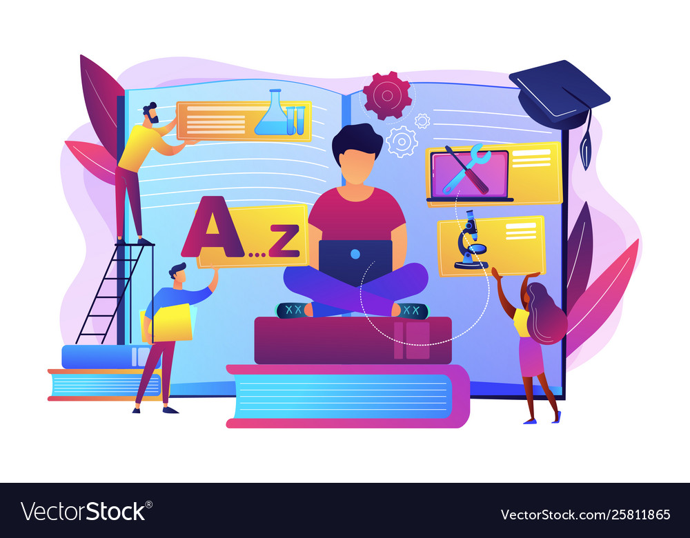 Personalized learning concept Royalty Free Vector Image