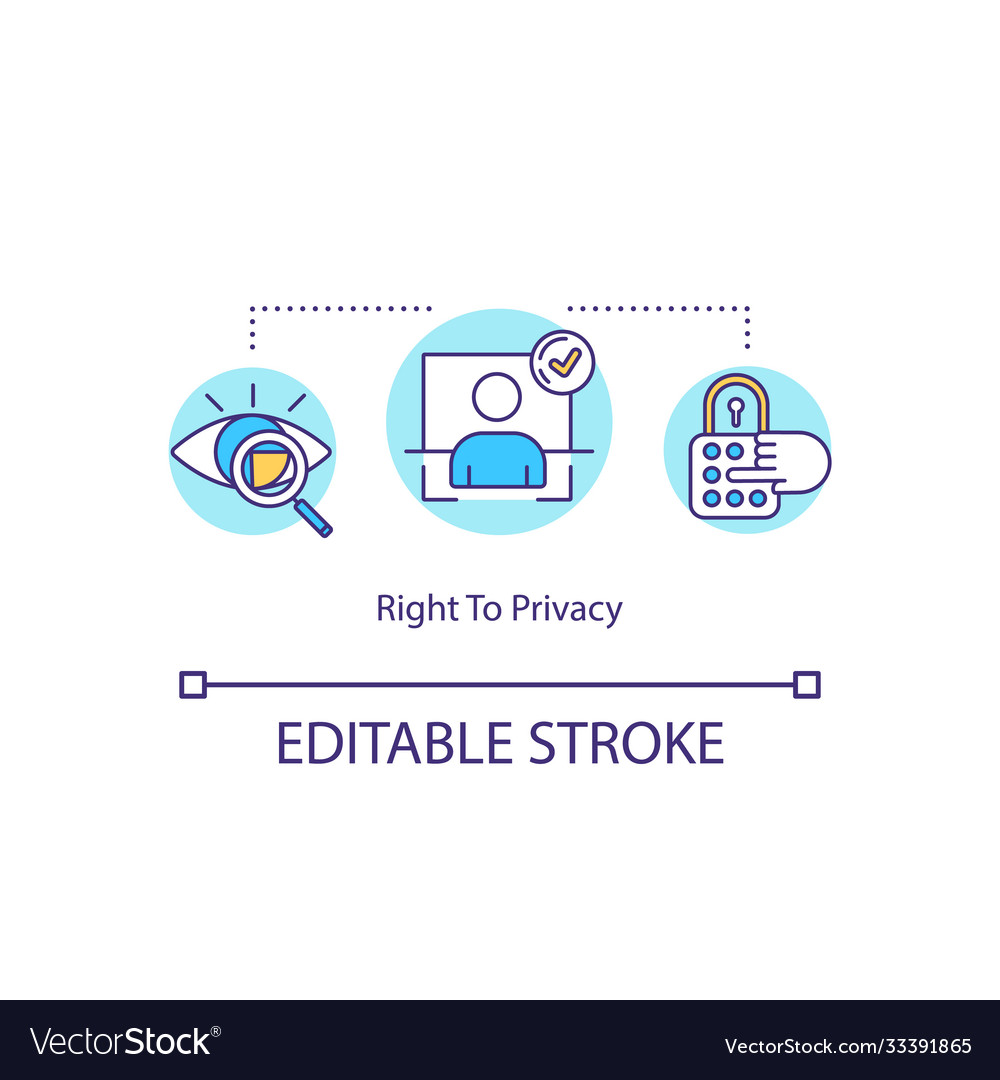 Right to privacy concept icon Royalty Free Vector Image