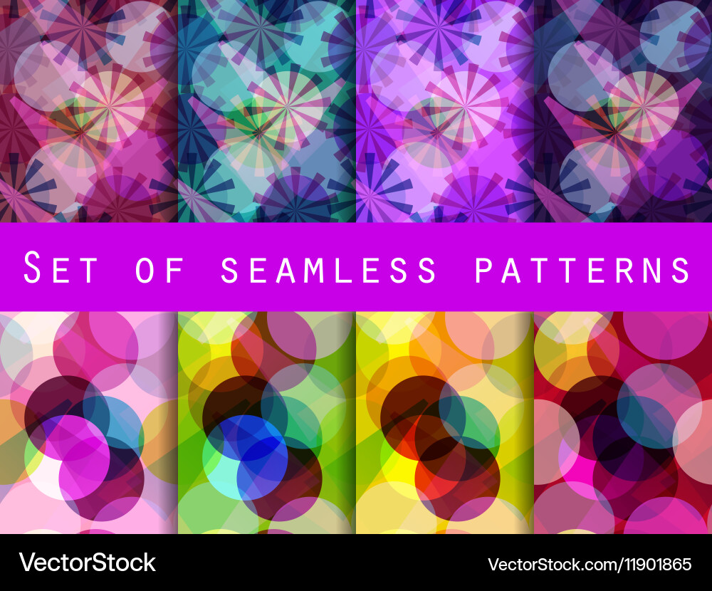 Seamless pattern of transparent geometric shapes Vector Image