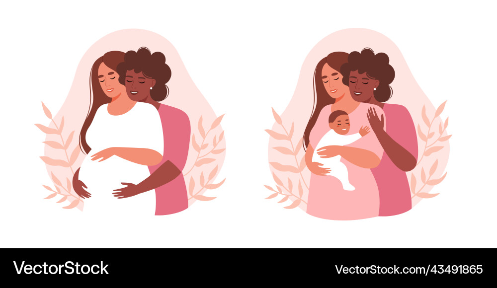 Set of about pregnancy Royalty Free Vector Image