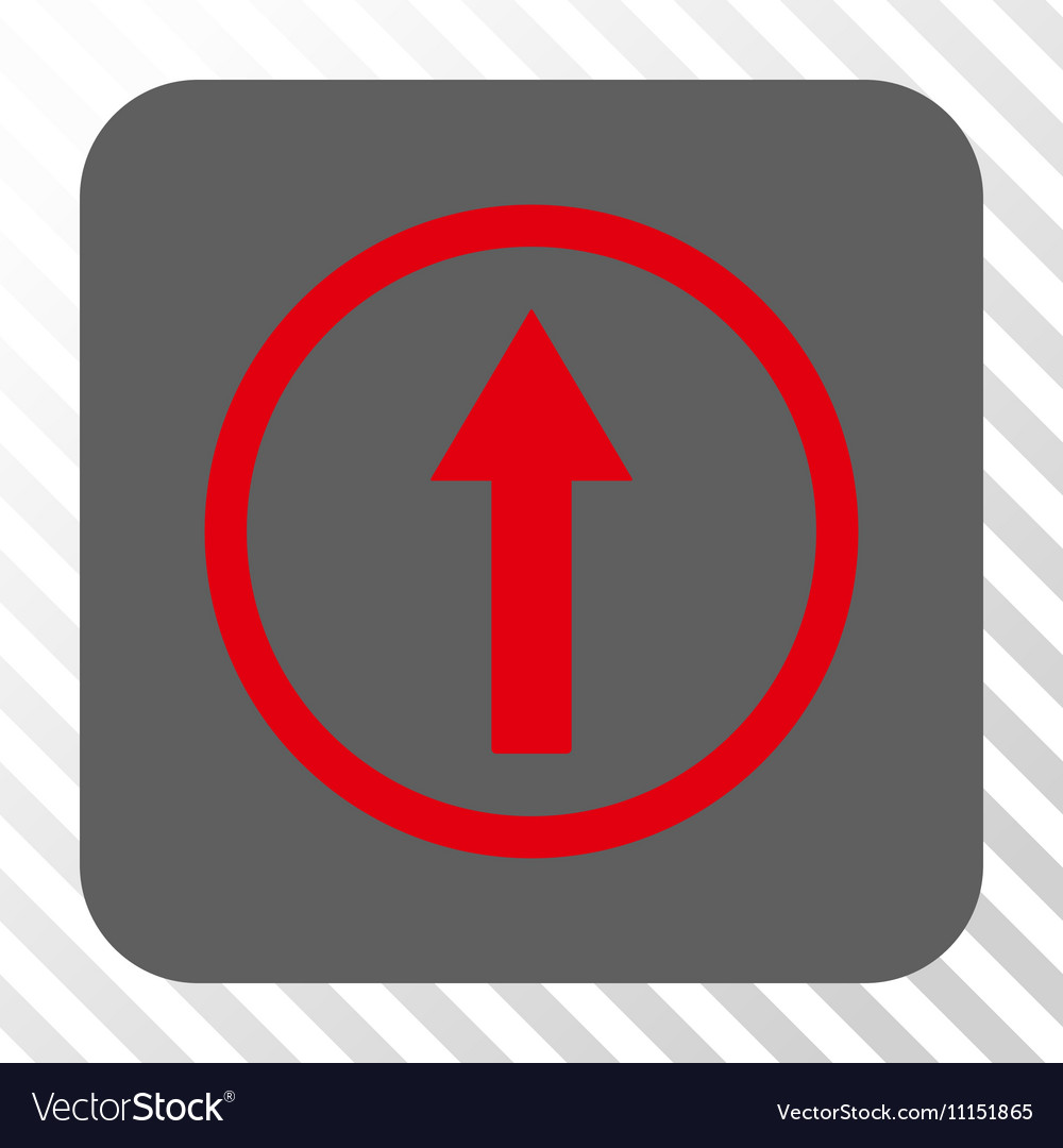 Up rounded arrow square button Royalty Free Vector Image