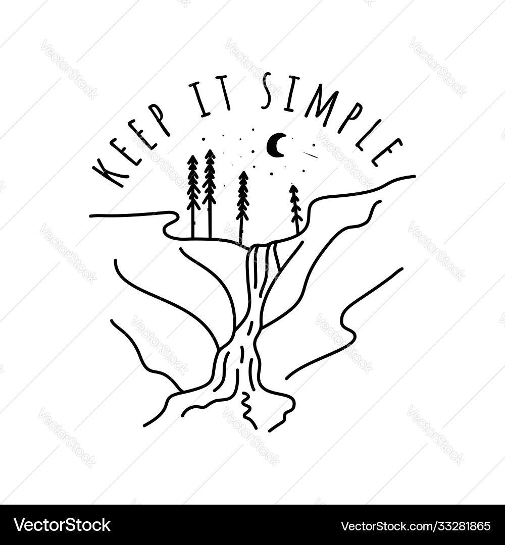 Vintage keep it simple camp logo design outdoor Vector Image