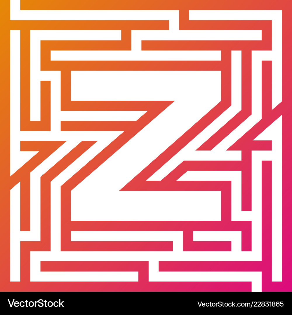 Z maze letter logo icon design Royalty Free Vector Image