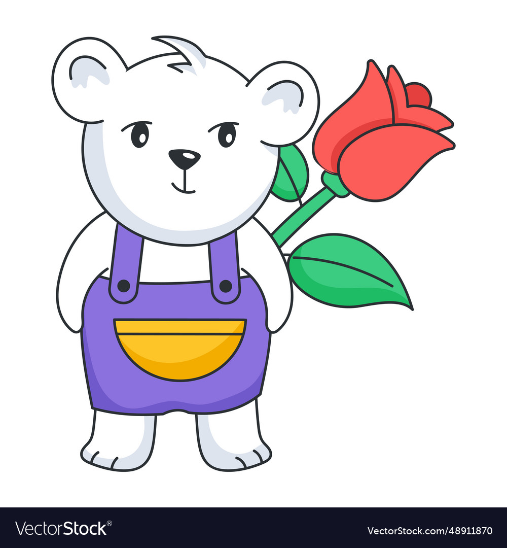Bear proposing Royalty Free Vector Image - VectorStock
