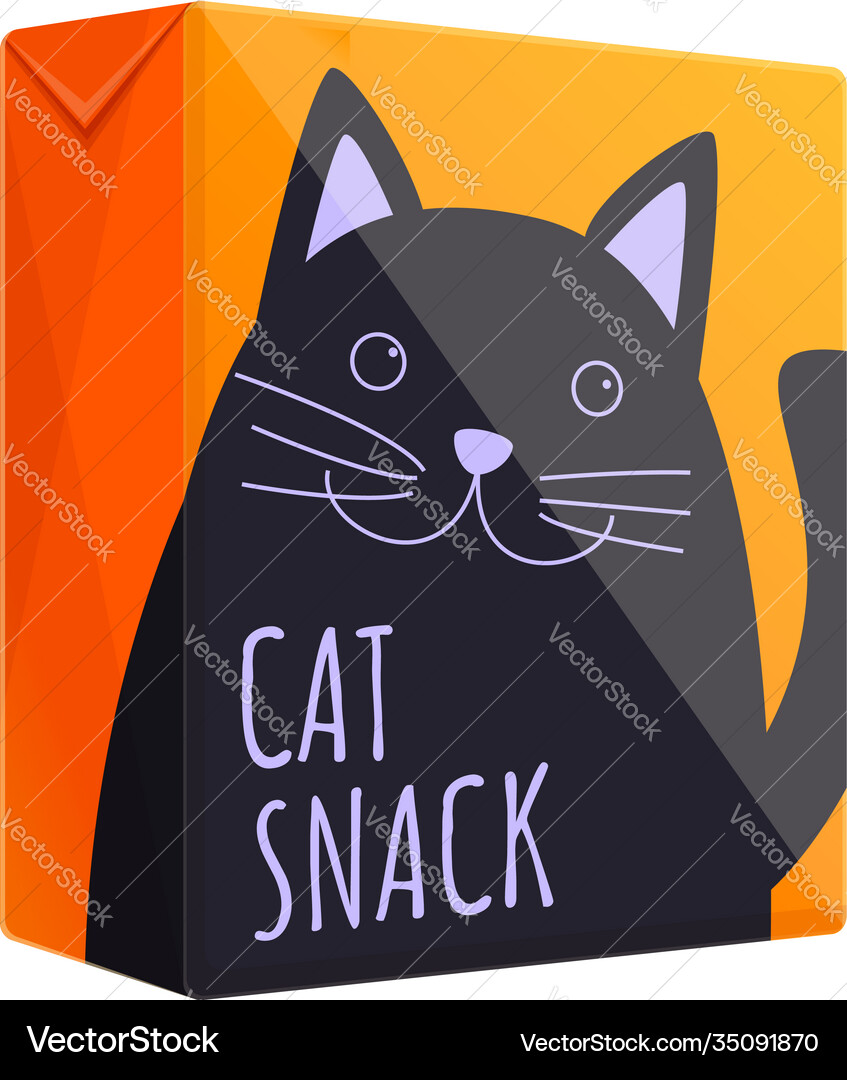 Cat snack icon cartoon style Royalty Free Vector Image