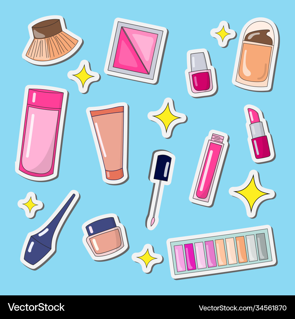 Design makeup tools and makeup for women Vector Image