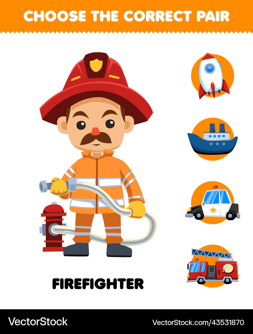 Education game for children choose the correct Vector Image