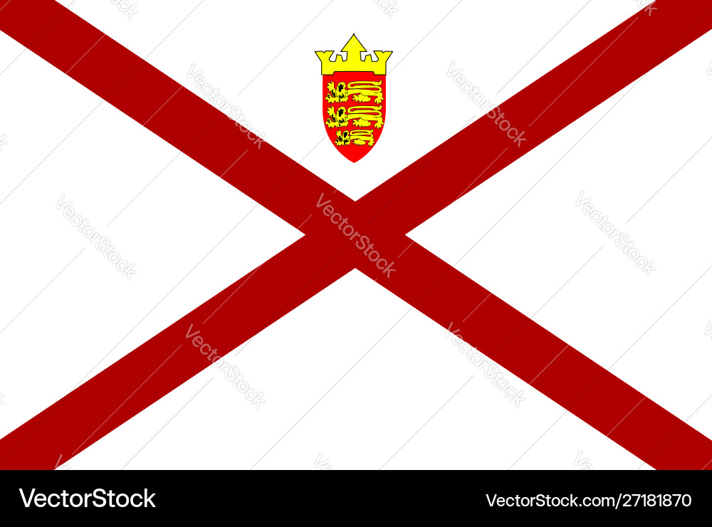 Flag channel island jersey Royalty Free Vector Image