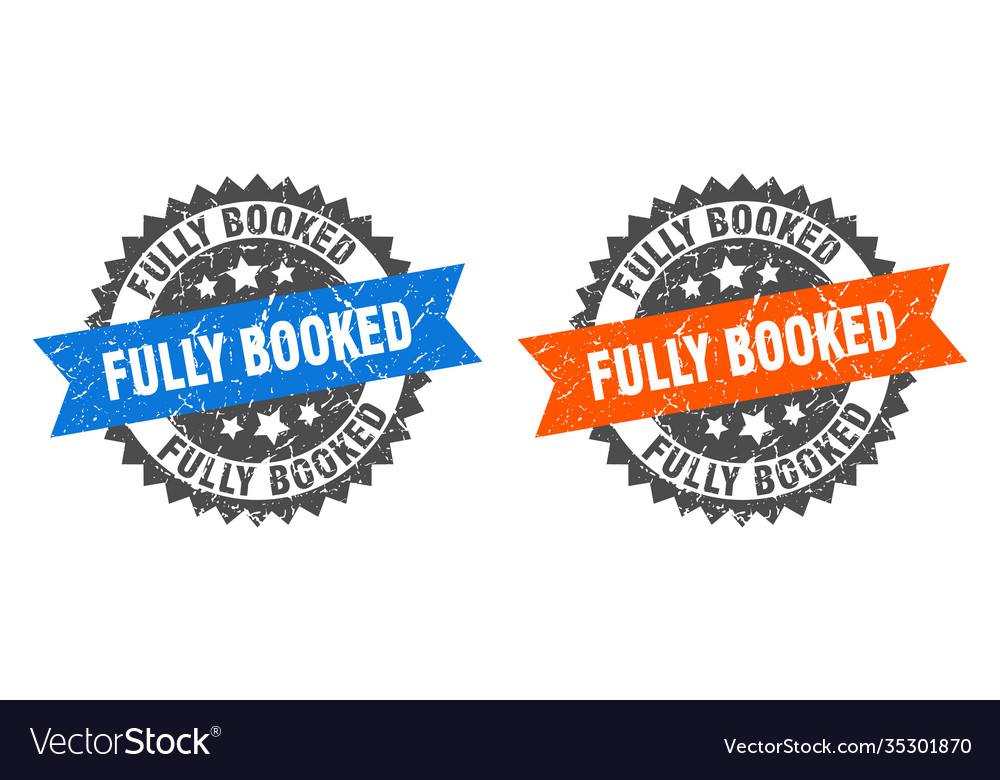 Fully booked band sign grunge stamp Royalty Free Vector