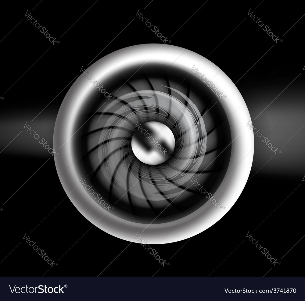 Jet engine front view Royalty Free Vector Image