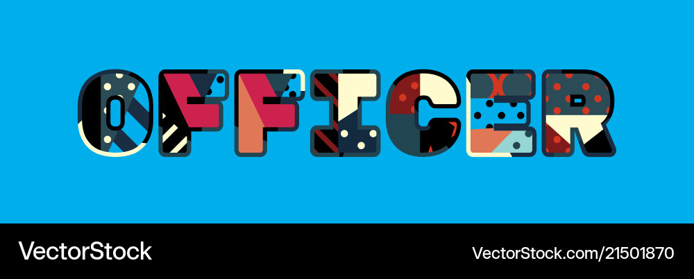 Officer concept word art Royalty Free Vector Image