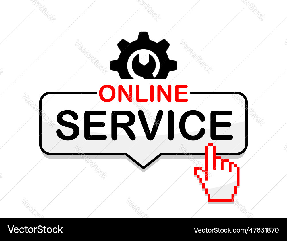 Online technical service icon Royalty Free Vector Image